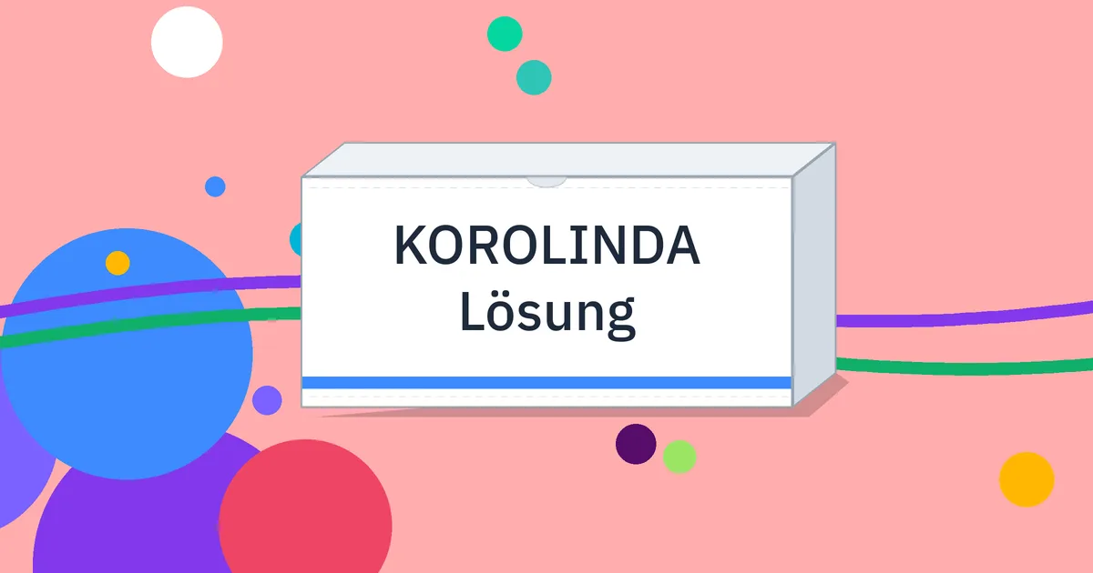 Symbolbild: Packung mit der Aufschrift KOROLINDA Lösung (PZN 00252262) – Verfügbarkeit und Bezug in Apotheken in Frankfurt am Main