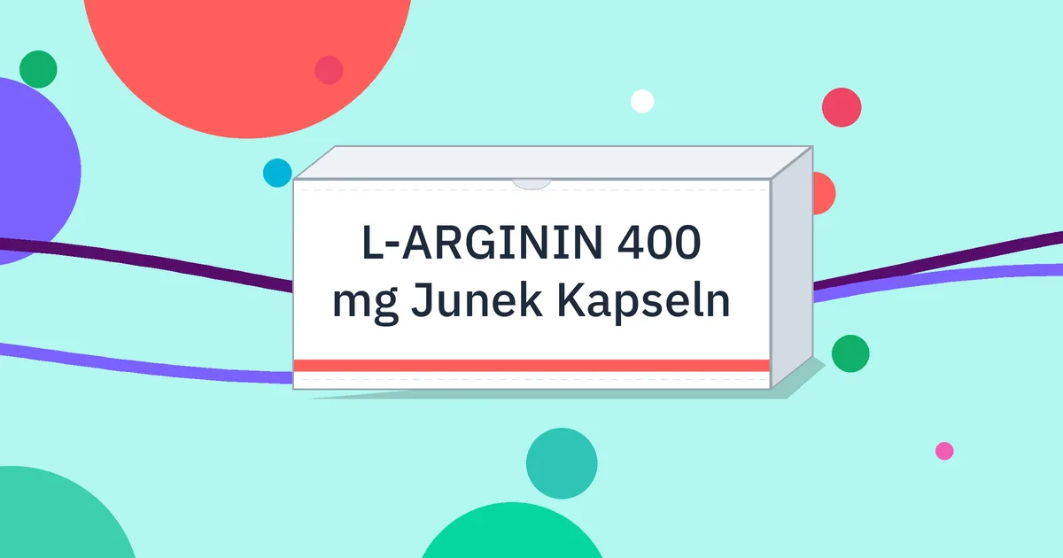 Symbolbild: Packung mit der Aufschrift L-ARGININ 400 mg Junek Kapseln (PZN 00132204) – Verfügbarkeit und Bezug in Apotheken in Frankfurt am Main