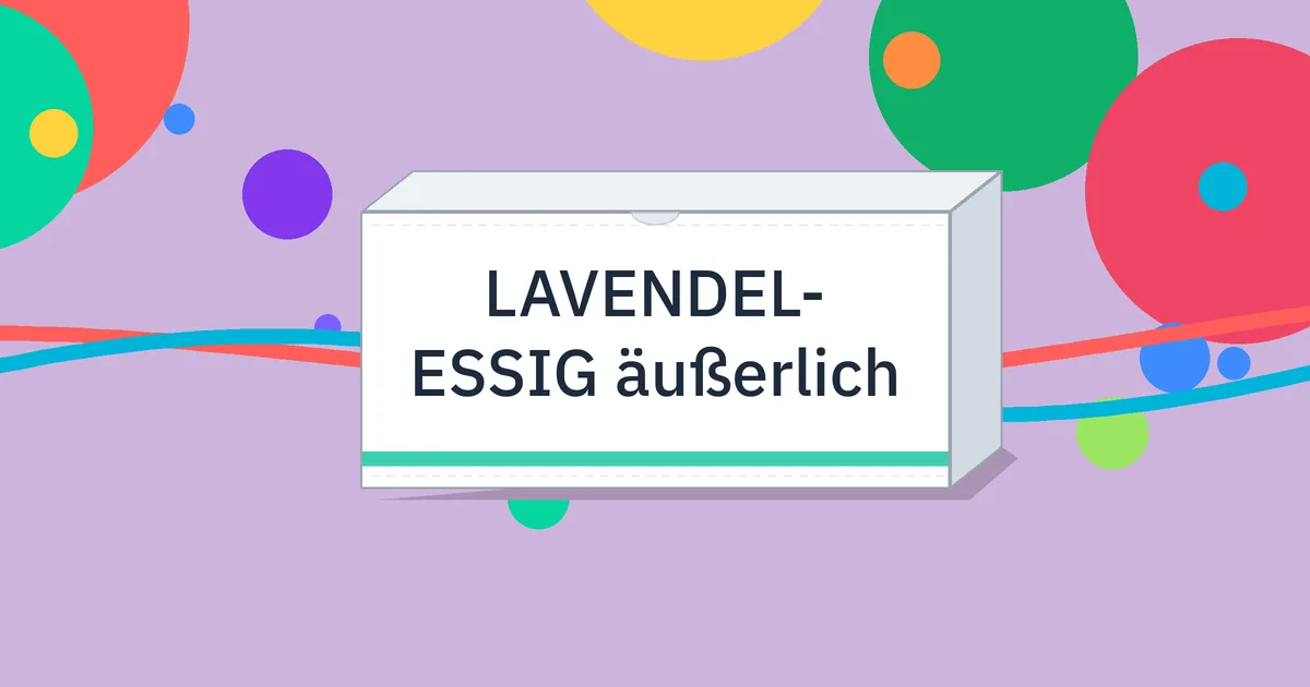 Symbolbild: Packung mit der Aufschrift LAVENDEL-ESSIG äußerlich (PZN 17895225) – Verfügbarkeit und Bezug in Apotheken in Frankfurt am Main