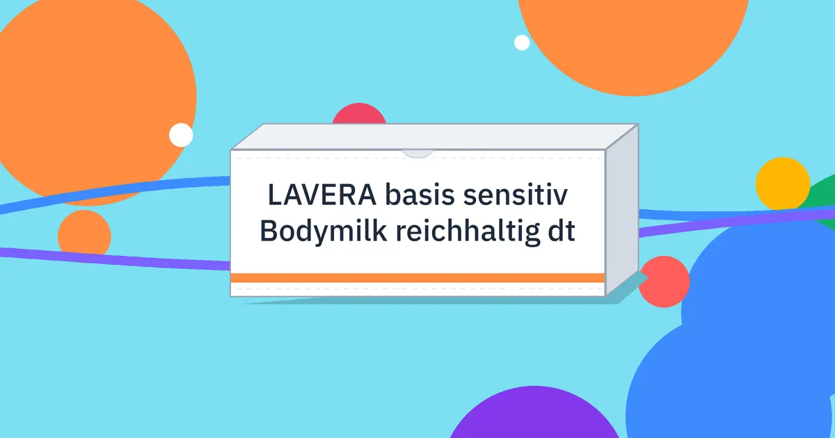 Symbolbild: Packung mit der Aufschrift LAVERA basis sensitiv Bodymilk reichhaltig dt (PZN 16674597) – Verfügbarkeit und Bezug in Apotheken in Frankfurt am Main