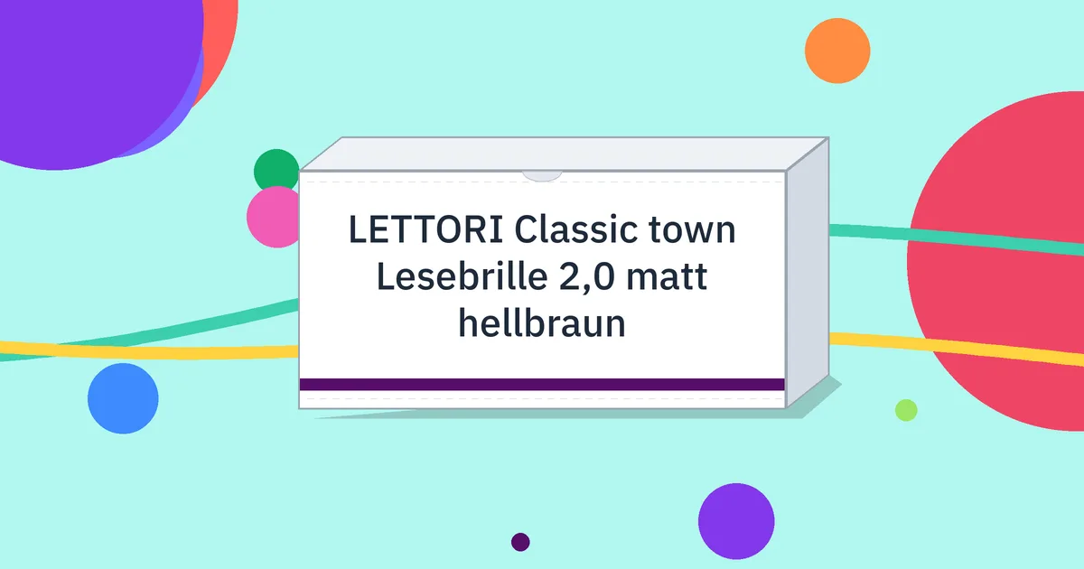 Symbolbild: Packung mit der Aufschrift LETTORI Classic town Lesebrille 2,0 matt hellbraun (PZN 11057492) – Verfügbarkeit und Bezug in Apotheken in Frankfurt am Main