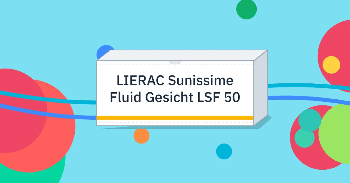 Symbolbild: Packung mit der Aufschrift LIERAC Sunissime Fluid Gesicht LSF 50 (PZN 19184994) – Verfügbarkeit und Bezug in Apotheken in Frankfurt am Main