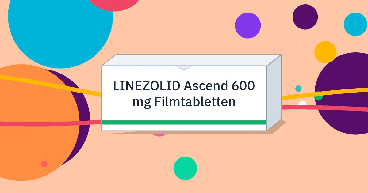 Symbolbild: Packung mit der Aufschrift LINEZOLID Ascend 600 mg Filmtabletten (PZN 16127286) – Verfügbarkeit und Bezug in Apotheken in Frankfurt am Main