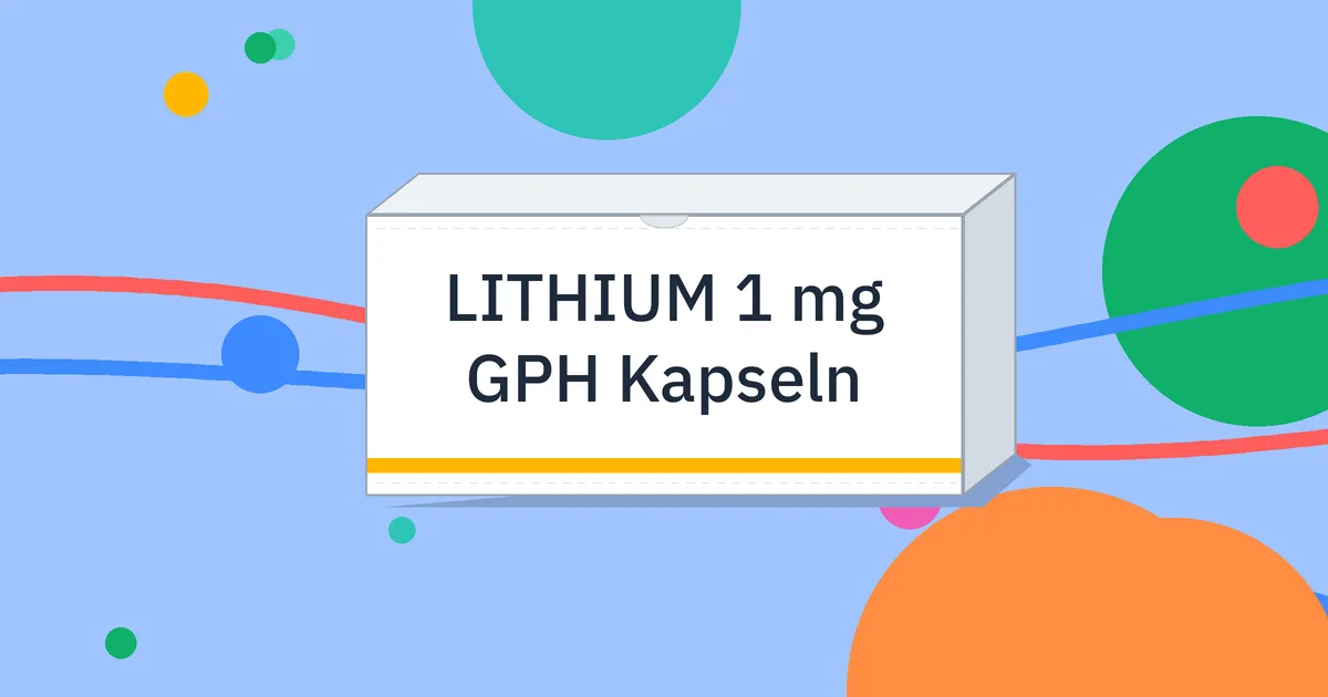 Symbolbild: Packung mit der Aufschrift LITHIUM 1 mg GPH Kapseln (PZN 19540532) – Verfügbarkeit und Bezug in Apotheken in Frankfurt am Main