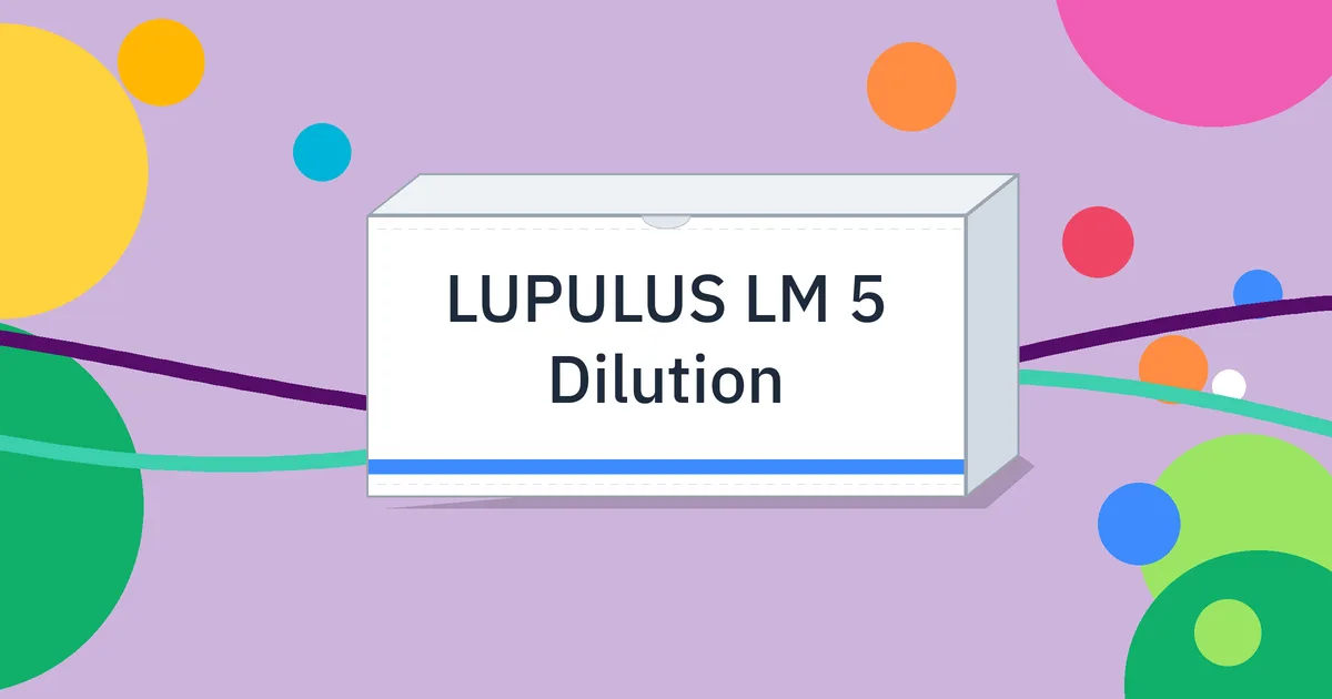 Symbolbild: Packung mit der Aufschrift LUPULUS LM 5 Dilution (PZN 12934274) – Verfügbarkeit und Bezug in Apotheken in Frankfurt am Main