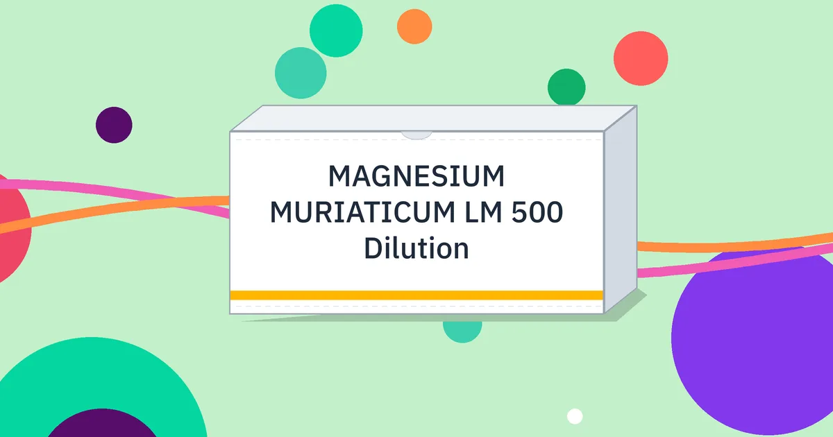 Symbolbild: Packung mit der Aufschrift MAGNESIUM MURIATICUM LM 500 Dilution (PZN 13693890) – Verfügbarkeit und Bezug in Apotheken in Frankfurt am Main