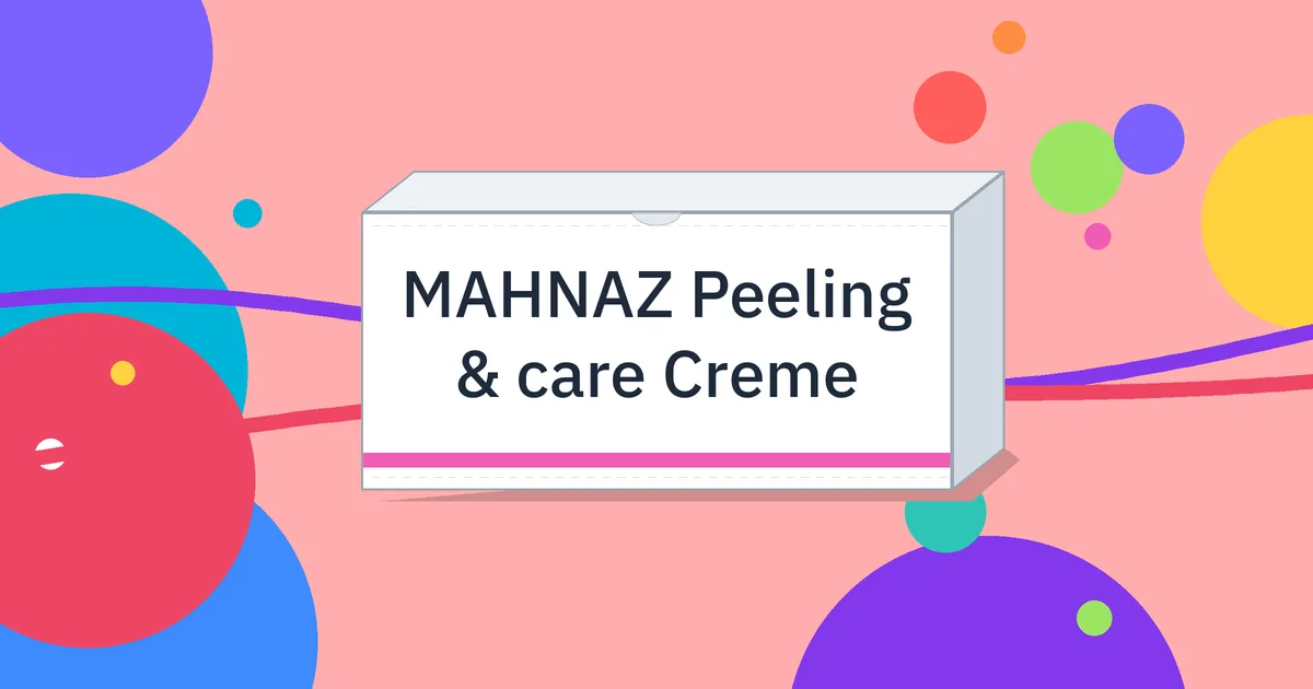 Symbolbild: Packung mit der Aufschrift MAHNAZ Peeling & care Creme (PZN 00243300) – Verfügbarkeit und Bezug in Apotheken in Frankfurt am Main