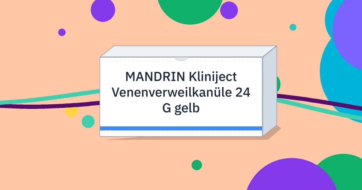 Symbolbild: Packung mit der Aufschrift MANDRIN Kliniject Venenverweilkanüle 24 G gelb (PZN 00368154) – Verfügbarkeit und Bezug in Apotheken in Frankfurt am Main