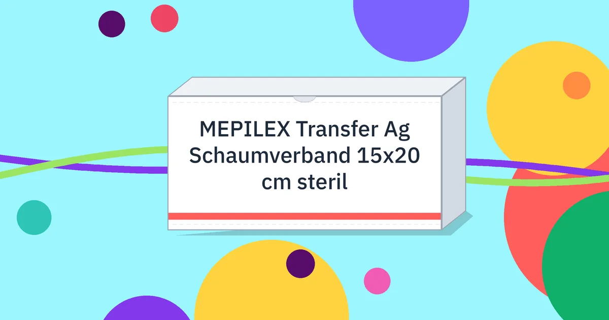 Symbolbild: Packung mit der Aufschrift MEPILEX Transfer Ag Schaumverband 15x20 cm steril (PZN 19874919) – Verfügbarkeit und Bezug in Apotheken in Frankfurt am Main