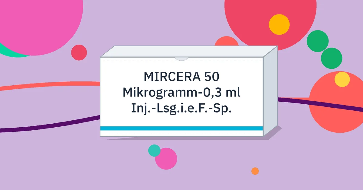 Symbolbild: Packung mit der Aufschrift MIRCERA 50 Mikrogramm-0,3 ml Inj.-Lsg.i.e.F.-Sp. (PZN 08472170) – Verfügbarkeit und Bezug in Apotheken in Frankfurt am Main