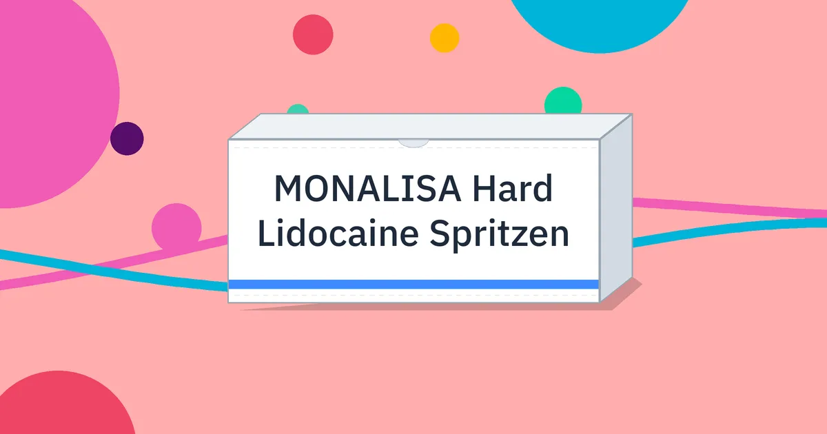 Symbolbild: Packung mit der Aufschrift MONALISA Hard Lidocaine Spritzen (PZN 18448729) – Verfügbarkeit und Bezug in Apotheken in Frankfurt am Main