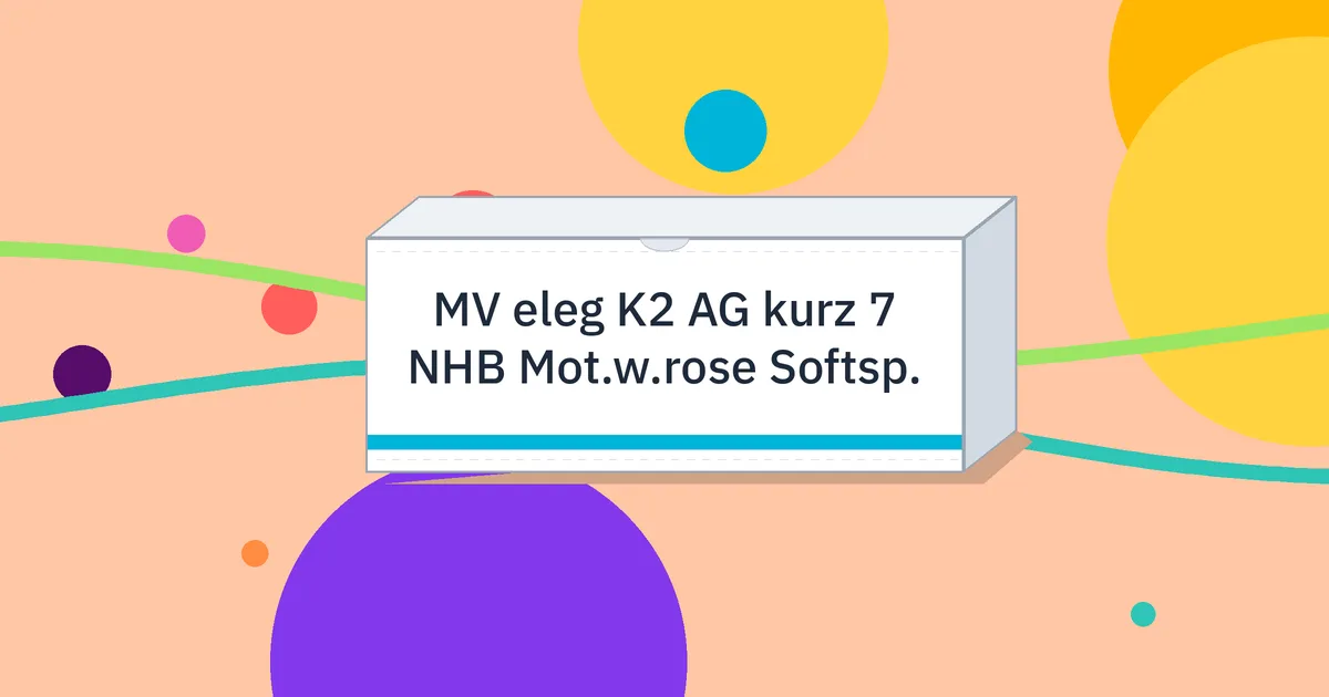 Symbolbild: Packung mit der Aufschrift MV eleg K2 AG kurz 7 NHB Mot.w.rose Softsp. (PZN 15712628) – Verfügbarkeit und Bezug in Apotheken in Frankfurt am Main