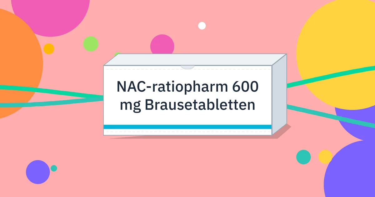 Symbolbild: Packung mit der Aufschrift NAC-ratiopharm 600 mg Brausetabletten (PZN 04788203) – Verfügbarkeit und Bezug in Apotheken in Frankfurt am Main