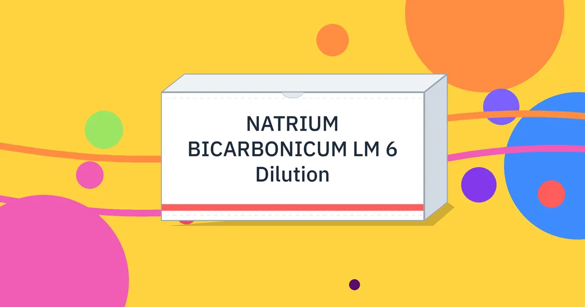 Symbolbild: Packung mit der Aufschrift NATRIUM BICARBONICUM LM 6 Dilution (PZN 12960188) – Verfügbarkeit und Bezug in Apotheken in Frankfurt am Main