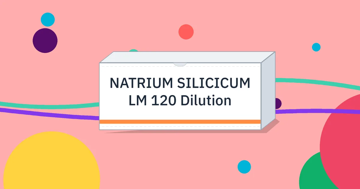 Symbolbild: Packung mit der Aufschrift NATRIUM SILICICUM LM 120 Dilution (PZN 12967121) – Verfügbarkeit und Bezug in Apotheken in Frankfurt am Main