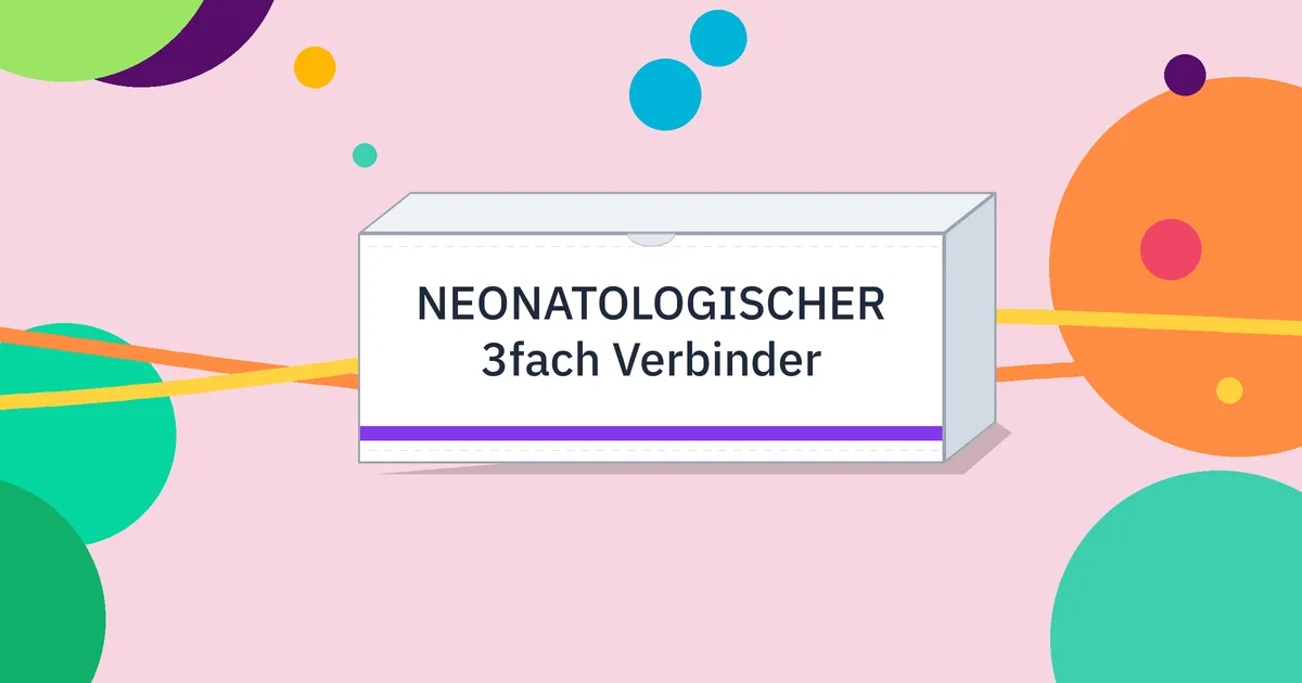 Symbolbild: Packung mit der Aufschrift NEONATOLOGISCHER 3fach Verbinder (PZN 07111300) – Verfügbarkeit und Bezug in Apotheken in Frankfurt am Main