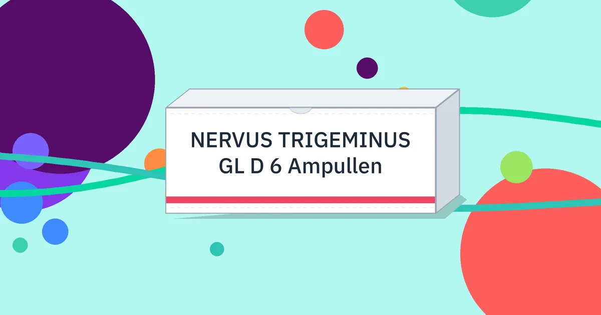 Symbolbild: Packung mit der Aufschrift NERVUS TRIGEMINUS GL D 6 Ampullen (PZN 02830160) – Verfügbarkeit und Bezug in Apotheken in Frankfurt am Main