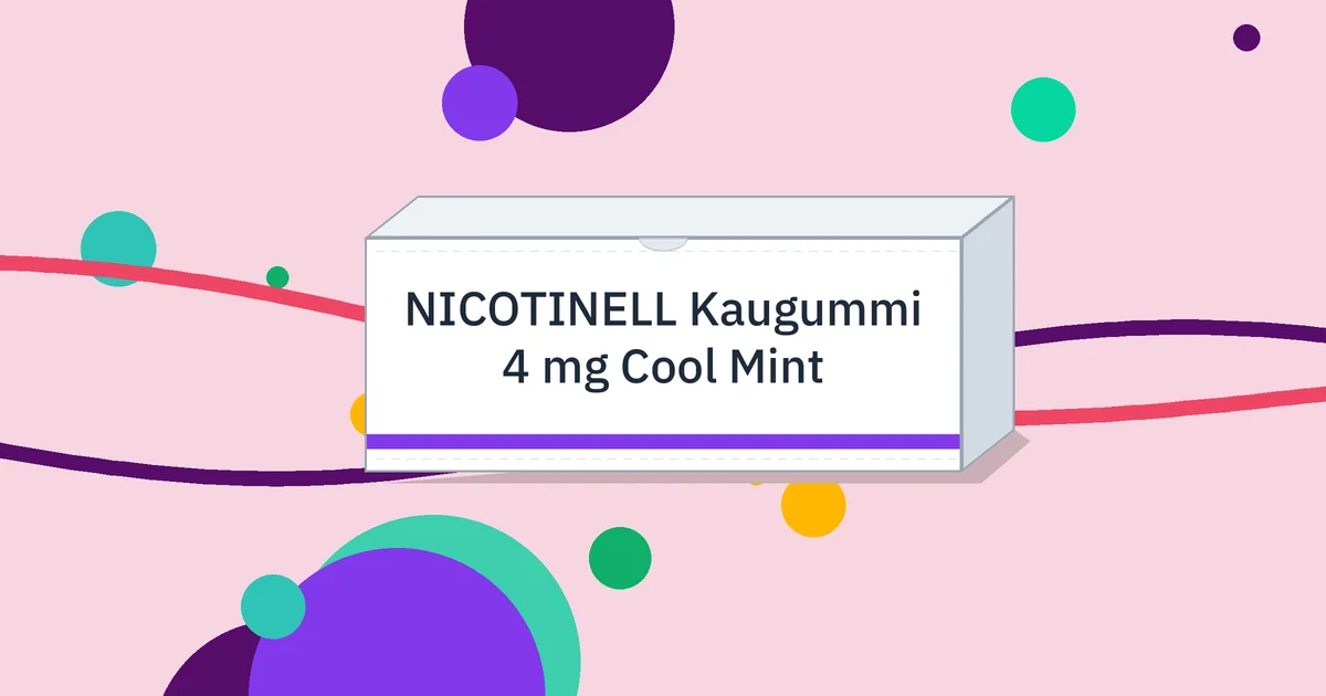 Symbolbild: Packung mit der Aufschrift NICOTINELL Kaugummi 4 mg Cool Mint (PZN 20224003) – Verfügbarkeit und Bezug in Apotheken in Frankfurt am Main
