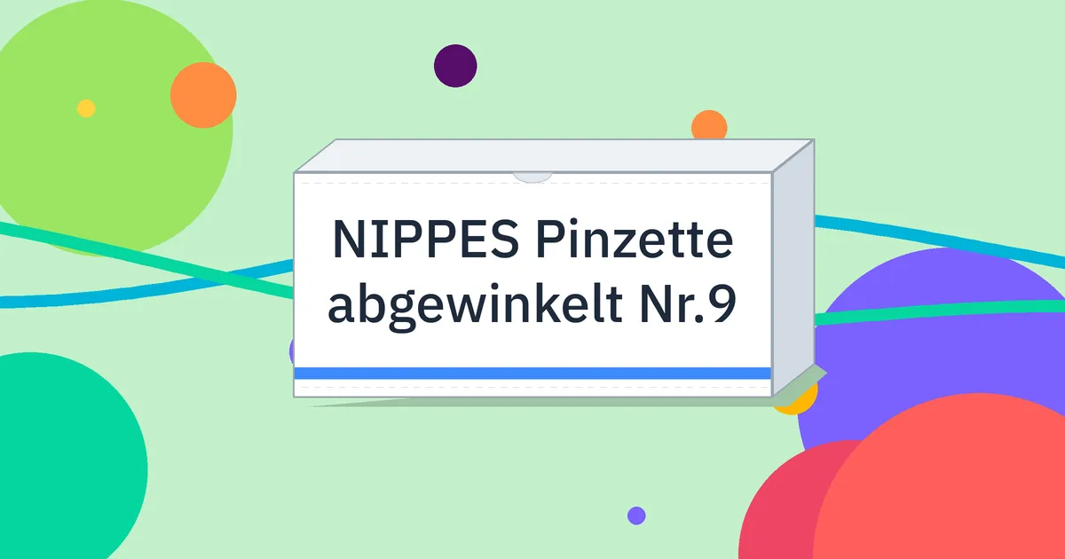 Symbolbild: Packung mit der Aufschrift NIPPES Pinzette abgewinkelt Nr.9 (PZN 07615408) – Verfügbarkeit und Bezug in Apotheken in Frankfurt am Main