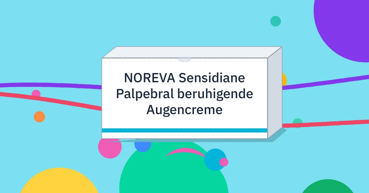 Symbolbild: Packung mit der Aufschrift NOREVA Sensidiane Palpebral beruhigende Augencreme (PZN 16628982) – Verfügbarkeit und Bezug in Apotheken in Frankfurt am Main