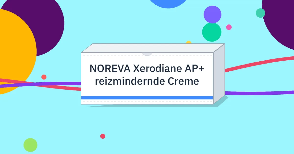 Symbolbild: Packung mit der Aufschrift NOREVA Xerodiane AP+ reizmindernde Creme (PZN 12672710) – Verfügbarkeit und Bezug in Apotheken in Frankfurt am Main