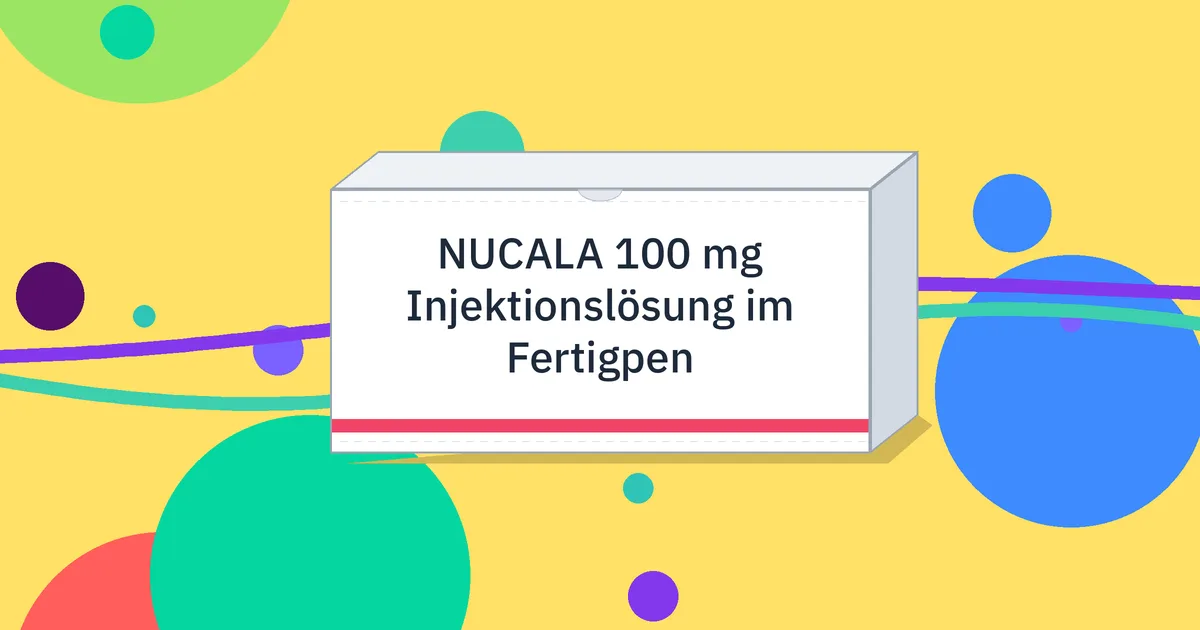 Symbolbild: Packung mit der Aufschrift NUCALA 100 mg Injektionslösung im Fertigpen (PZN 16885383) – Verfügbarkeit und Bezug in Apotheken in Frankfurt am Main