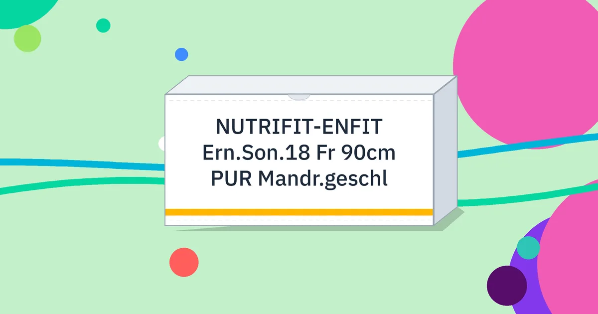 Symbolbild: Packung mit der Aufschrift NUTRIFIT-ENFIT Ern.Son.18 Fr 90cm PUR Mandr.geschl (PZN 14174057) – Verfügbarkeit und Bezug in Apotheken in Frankfurt am Main