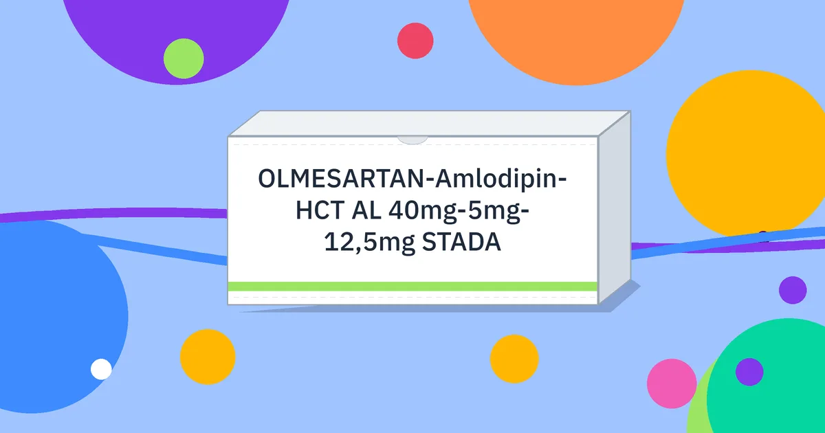 Symbolbild: Packung mit der Aufschrift OLMESARTAN-Amlodipin-HCT AL 40mg-5mg-12,5mg STADA (PZN 20088706) – Verfügbarkeit und Bezug in Apotheken in Frankfurt am Main