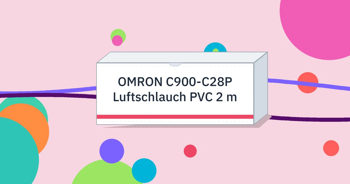 Symbolbild: Packung mit der Aufschrift OMRON C900-C28P Luftschlauch PVC 2 m (PZN 12608830) – Verfügbarkeit und Bezug in Apotheken in Frankfurt am Main