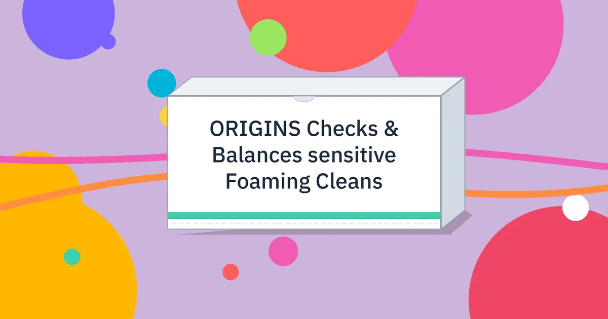 Symbolbild: Packung mit der Aufschrift ORIGINS Checks & Balances sensitive Foaming Cleans (PZN 20770929) – Verfügbarkeit und Bezug in Apotheken in Frankfurt am Main