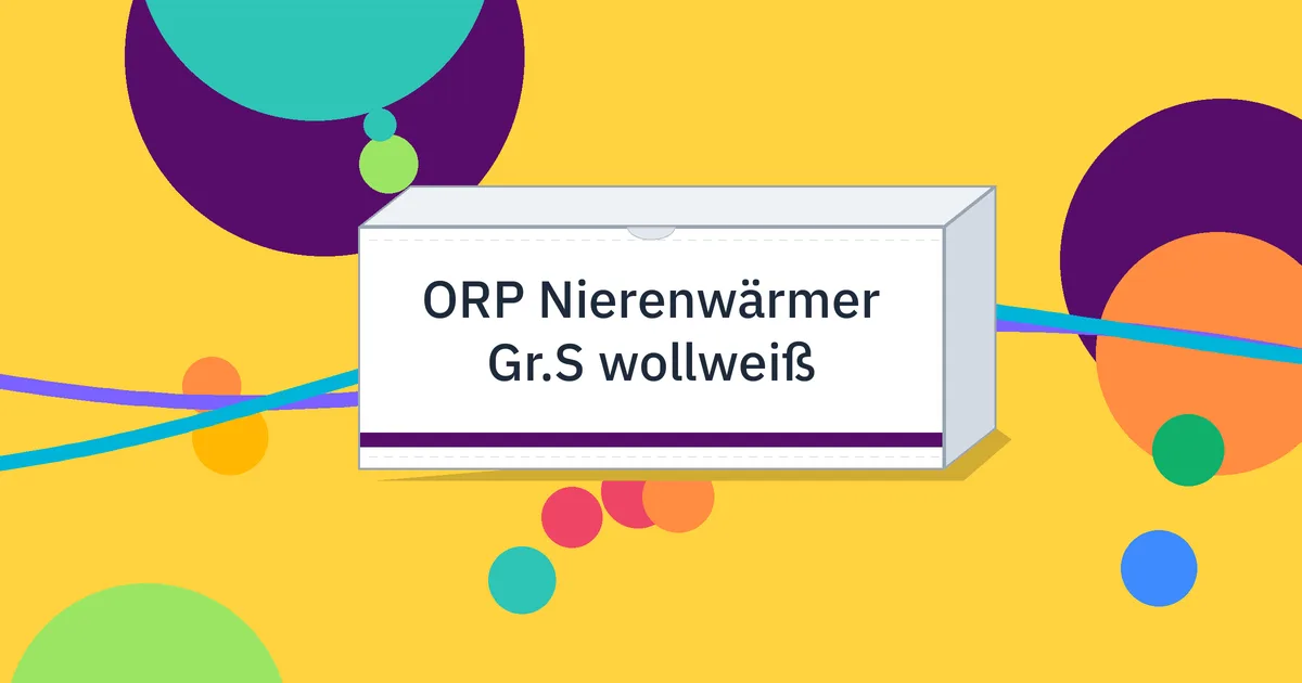 Symbolbild: Packung mit der Aufschrift ORP Nierenwärmer Gr.S wollweiß (PZN 04901993) – Verfügbarkeit und Bezug in Apotheken in Frankfurt am Main