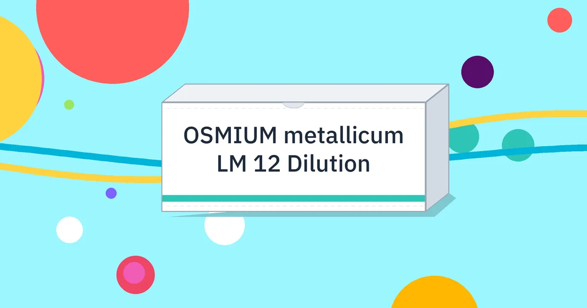 Symbolbild: Packung mit der Aufschrift OSMIUM metallicum LM 12 Dilution (PZN 12973966) – Verfügbarkeit und Bezug in Apotheken in Frankfurt am Main