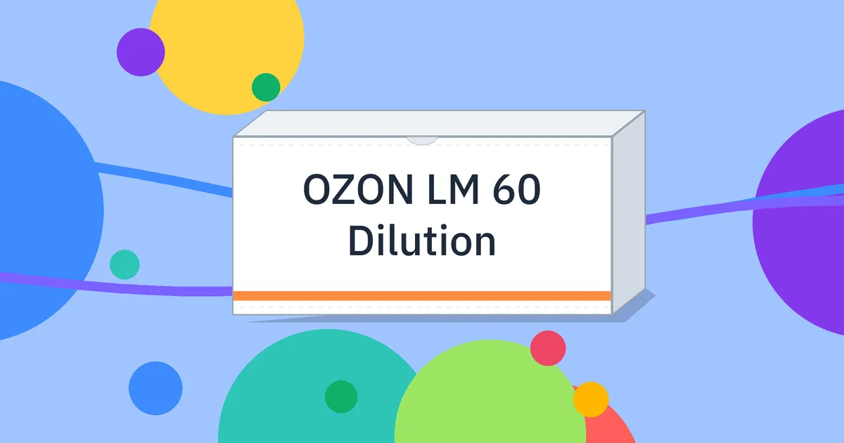 Symbolbild: Packung mit der Aufschrift OZON LM 60 Dilution (PZN 12974718) – Verfügbarkeit und Bezug in Apotheken in Frankfurt am Main