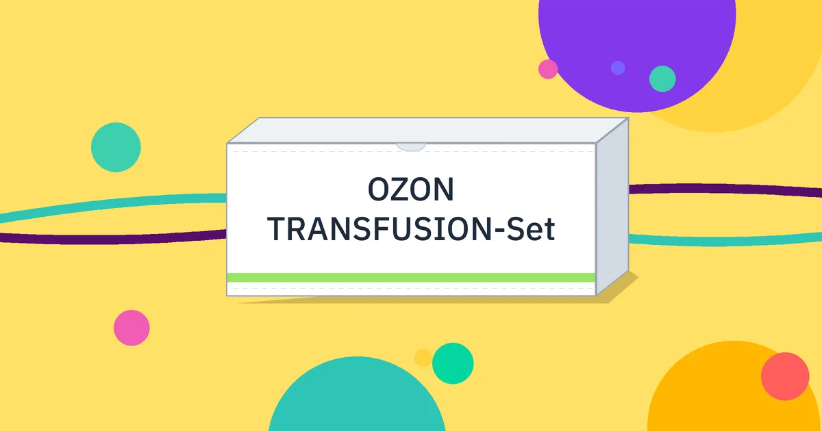 Symbolbild: Packung mit der Aufschrift OZON TRANSFUSION-Set (PZN 12469618) – Verfügbarkeit und Bezug in Apotheken in Frankfurt am Main