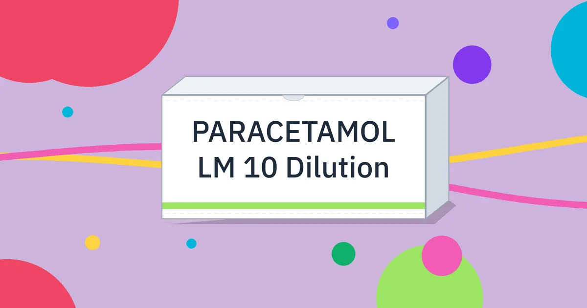 Symbolbild: Packung mit der Aufschrift PARACETAMOL LM 10 Dilution (PZN 12976290) – Verfügbarkeit und Bezug in Apotheken in Frankfurt am Main