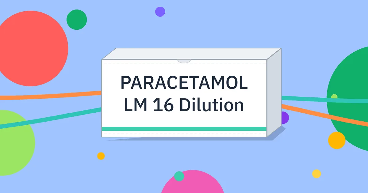 Symbolbild: Packung mit der Aufschrift PARACETAMOL LM 16 Dilution (PZN 12976350) – Verfügbarkeit und Bezug in Apotheken in Frankfurt am Main