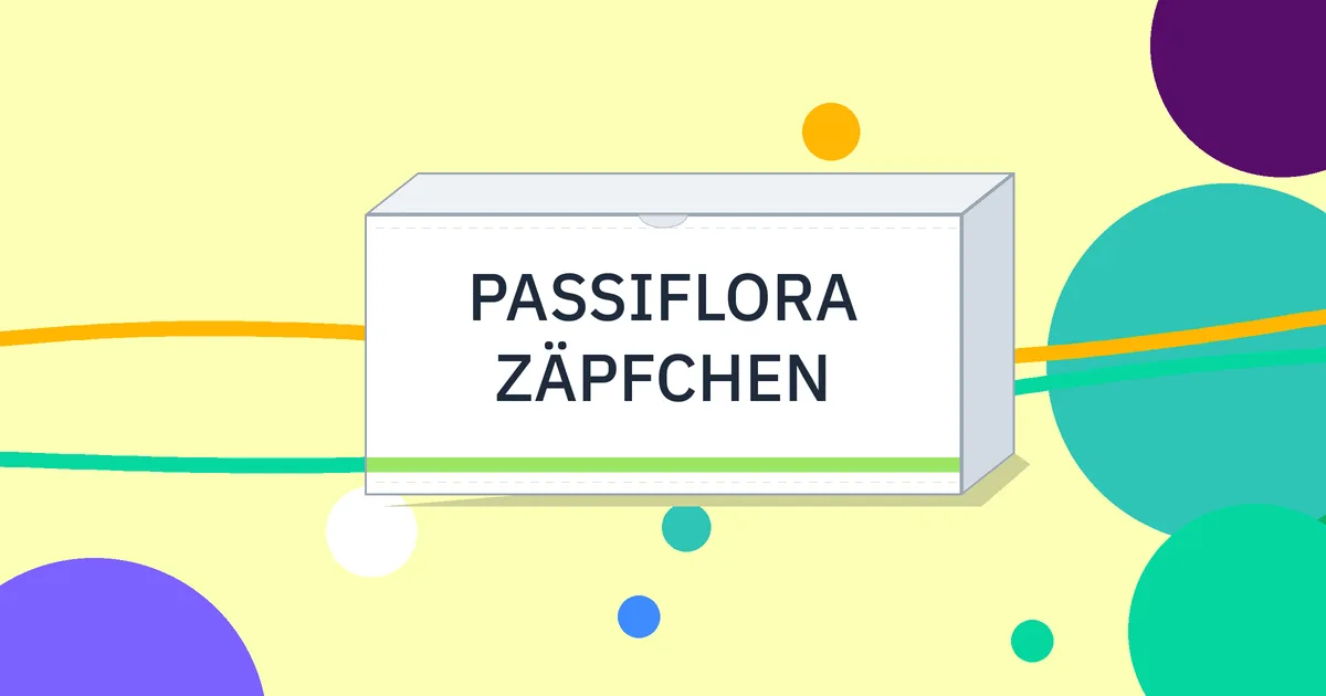 Symbolbild: Packung mit der Aufschrift PASSIFLORA ZÄPFCHEN (PZN 01448406) – Verfügbarkeit und Bezug in Apotheken in Frankfurt am Main