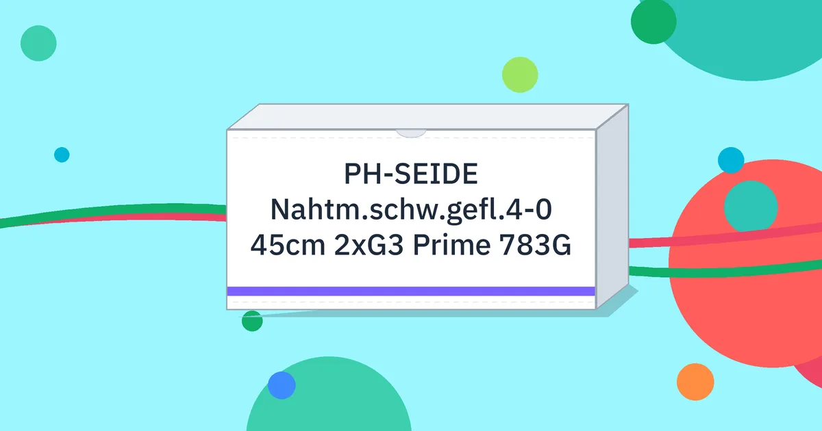 Symbolbild: Packung mit der Aufschrift PH-SEIDE Nahtm.schw.gefl.4-0 45cm 2xG3 Prime 783G (PZN 19760624) – Verfügbarkeit und Bezug in Apotheken in Frankfurt am Main