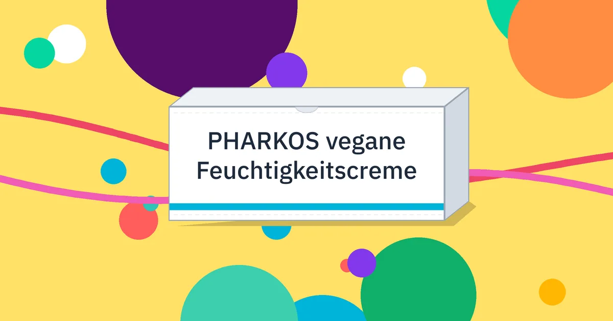 Symbolbild: Packung mit der Aufschrift PHARKOS vegane Feuchtigkeitscreme (PZN 12439712) – Verfügbarkeit und Bezug in Apotheken in Frankfurt am Main