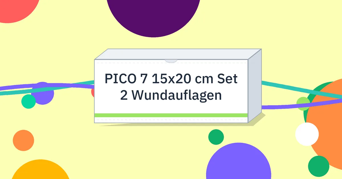 Symbolbild: Packung mit der Aufschrift PICO 7 15x20 cm Set 2 Wundauflagen (PZN 13355064) – Verfügbarkeit und Bezug in Apotheken in Frankfurt am Main