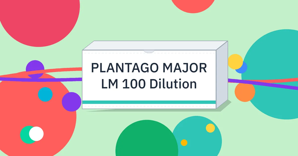 Symbolbild: Packung mit der Aufschrift PLANTAGO MAJOR LM 100 Dilution (PZN 13646991) – Verfügbarkeit und Bezug in Apotheken in Frankfurt am Main