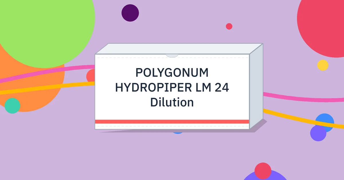Symbolbild: Packung mit der Aufschrift POLYGONUM HYDROPIPER LM 24 Dilution (PZN 13662553) – Verfügbarkeit und Bezug in Apotheken in Frankfurt am Main