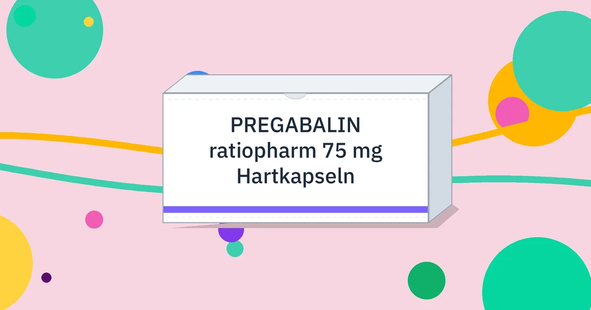 Symbolbild: Packung mit der Aufschrift PREGABALIN ratiopharm 75 mg Hartkapseln (PZN 18065460) – Verfügbarkeit und Bezug in Apotheken in Frankfurt am Main