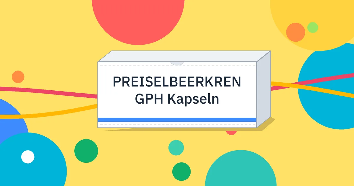 Symbolbild: Packung mit der Aufschrift PREISELBEERKREN GPH Kapseln (PZN 10265136) – Verfügbarkeit und Bezug in Apotheken in Frankfurt am Main