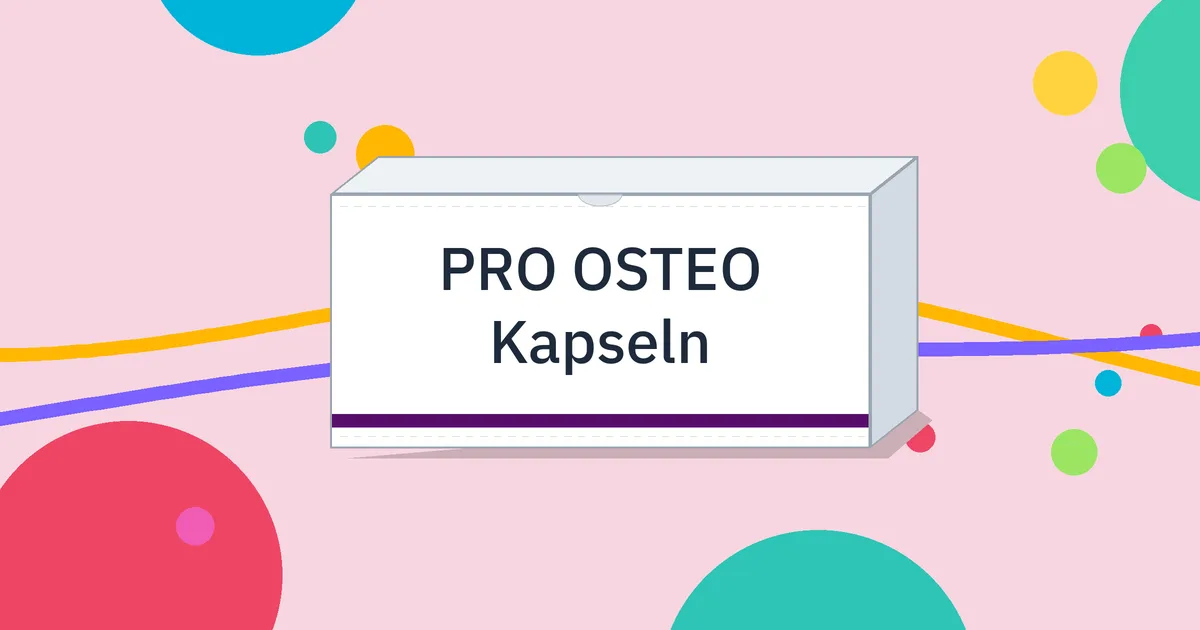 Symbolbild: Packung mit der Aufschrift PRO OSTEO Kapseln (PZN 19886087) – Verfügbarkeit und Bezug in Apotheken in Frankfurt am Main