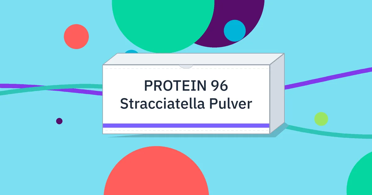Symbolbild: Packung mit der Aufschrift PROTEIN 96 Stracciatella Pulver (PZN 10533921) – Verfügbarkeit und Bezug in Apotheken in Frankfurt am Main