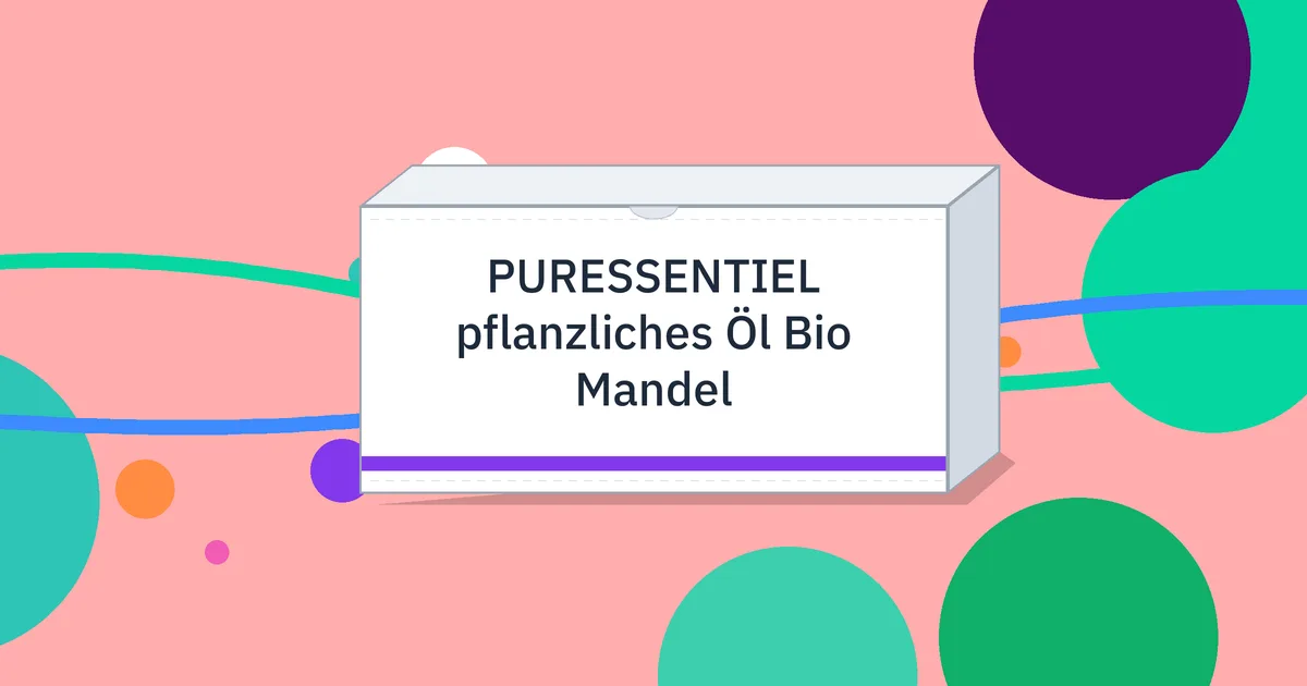 Symbolbild: Packung mit der Aufschrift PURESSENTIEL pflanzliches Öl Bio Mandel (PZN 17549345) – Verfügbarkeit und Bezug in Apotheken in Frankfurt am Main