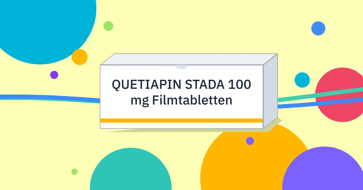 Symbolbild: Packung mit der Aufschrift QUETIAPIN STADA 100 mg Filmtabletten (PZN 09262546) – Verfügbarkeit und Bezug in Apotheken in Frankfurt am Main