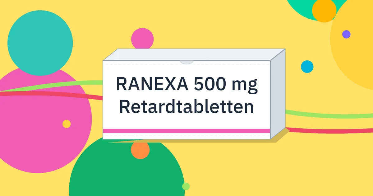 Symbolbild: Packung mit der Aufschrift RANEXA 500 mg Retardtabletten (PZN 20005784) – Verfügbarkeit und Bezug in Apotheken in Frankfurt am Main