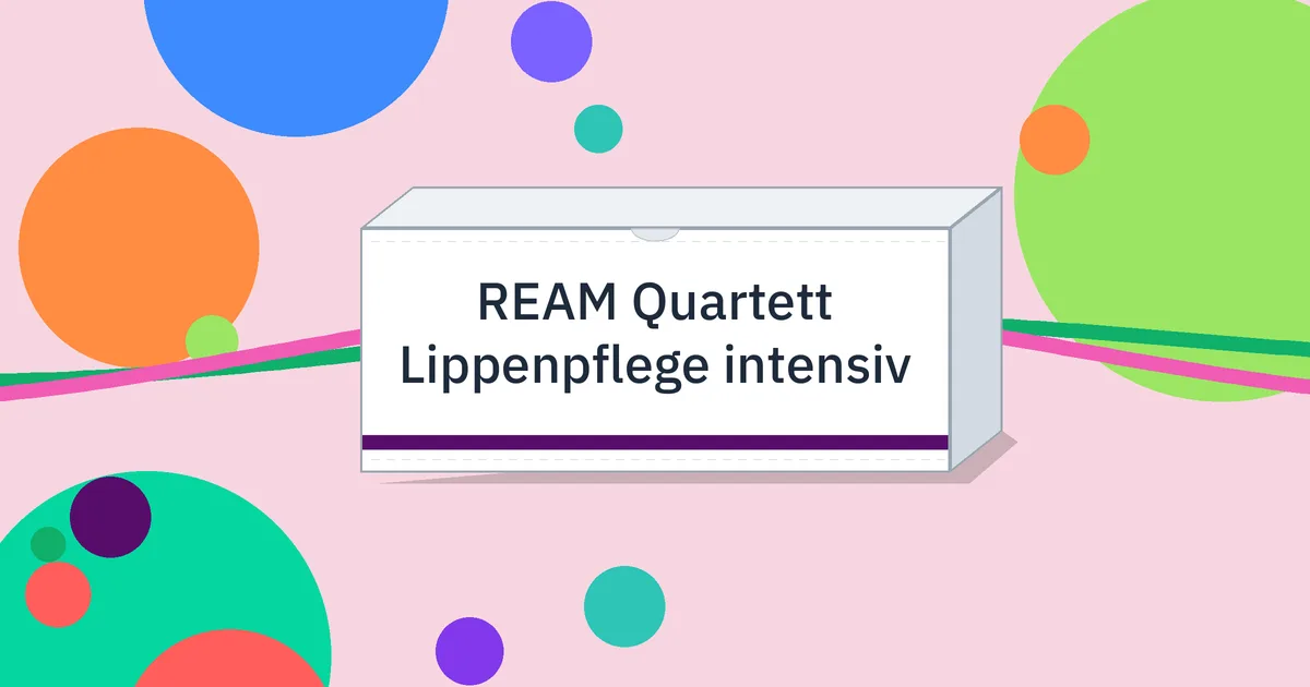 Symbolbild: Packung mit der Aufschrift REAM Quartett Lippenpflege intensiv (PZN 16598011) – Verfügbarkeit und Bezug in Apotheken in Frankfurt am Main